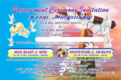 Onlineindiancards - Indian Invitation Card, Karumathi Card Design & Print