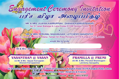 Onlineindiancards - Indian Invitation Card, Karumathi Card Design & Print