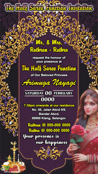 Onlineindiancards - Indian Invitation Card, Karumathi Card Design & Print
