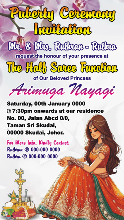 Onlineindiancards - Indian Invitation Card, Karumathi Card Design & Print