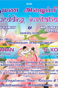 Onlineindiancards - Indian Invitation Card, Karumathi Card Design & Print